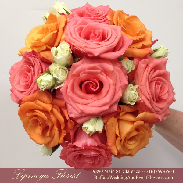 coral wedding flowers | Buffalo Wedding & Event Flowers by Lipinoga Florist